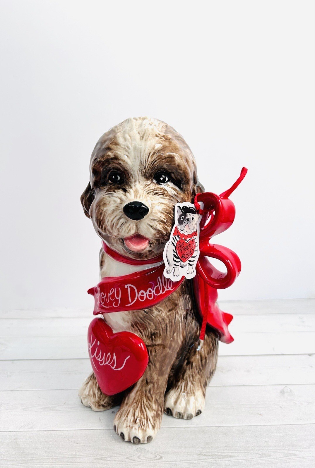 Blue Sky Lovey Doodle Valentines Kisses Labradoodle Dog Figurine New ...