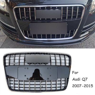 Front Bumper Grille Mesh Grill For Audi Q7 2007-2015 Silver 08 09 10 11 ...