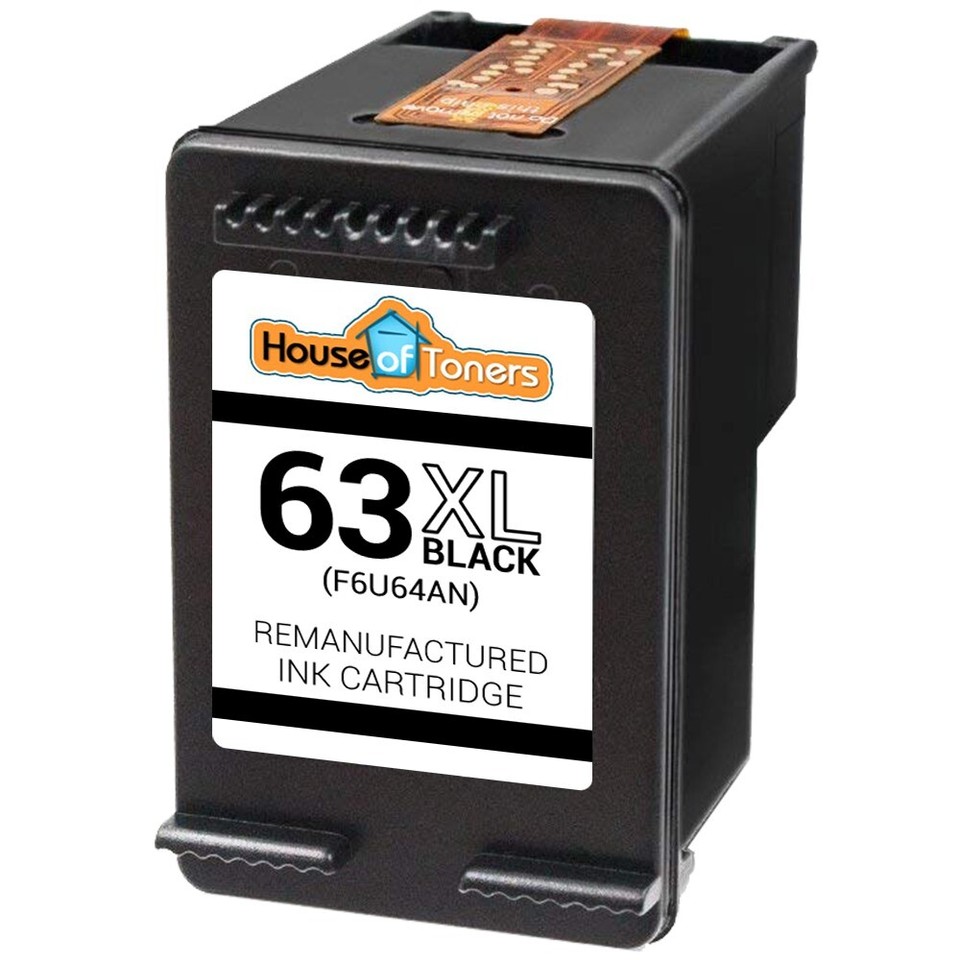 2PK Ink Cartridges Fits HP 63XL Black Color HP Deskjet 1110 1112 2130 ...