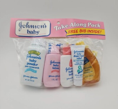 Johnsons's Baby Take-Along Pack 1992 Powder Bath Shampoo Lotion Rash ...