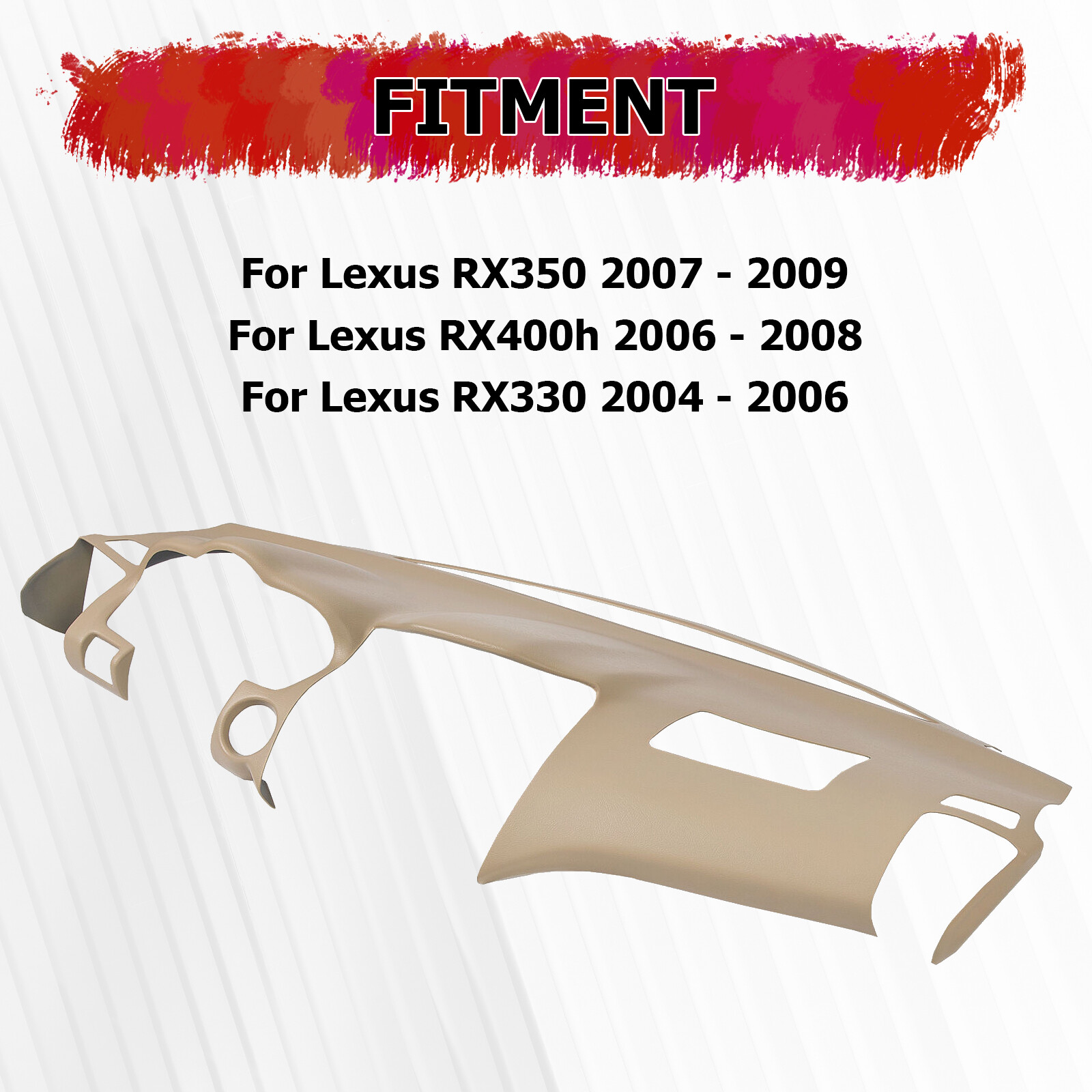 Beige Molded Dash Cover Dashboard Overlay Cap For 04-09 Lexus RX330 ...