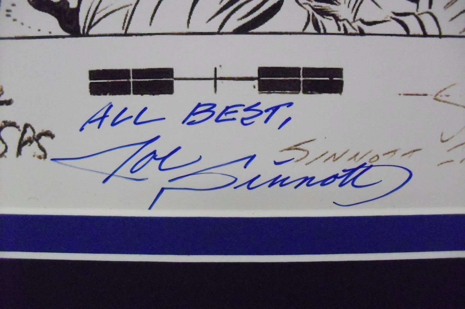 JOE SINNOTT signed photocopy of cover FANTASTIC FOUR #100 matted w ...