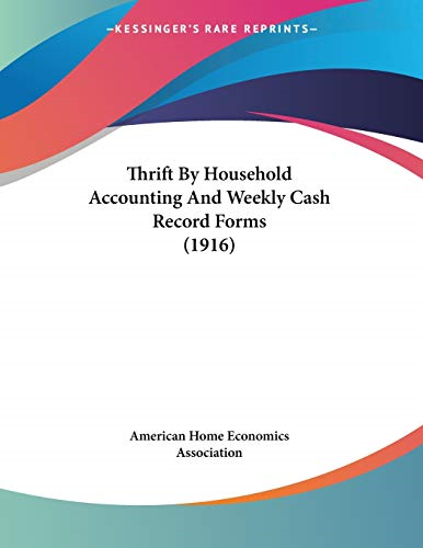 Thrift by Household Accounting and Weekly Cash Record F - Paperback NEW ...