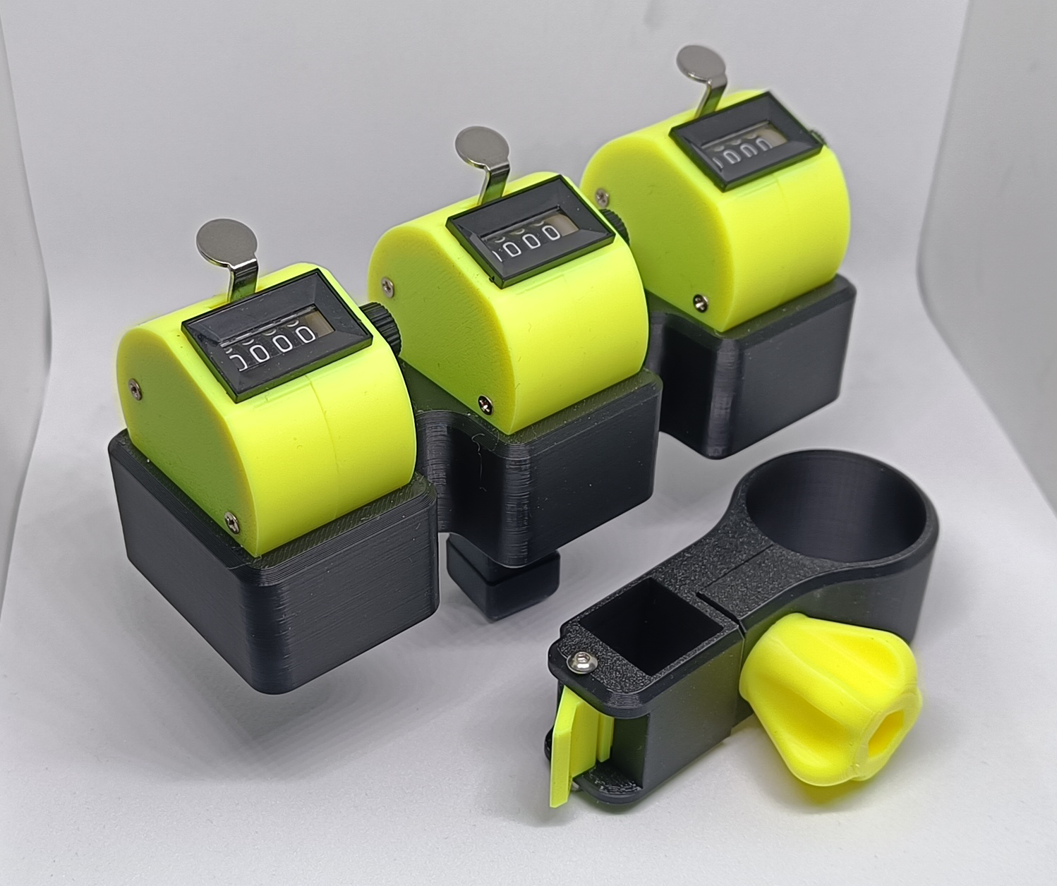 Triple Clicker Yellow Fish Counter Tally Match Fishing 36mm and 30mm ...