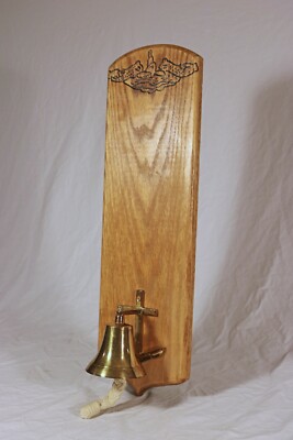 Anchor Bell / USN Submarine Dolphins Plaque - Wall Hanging - Brass ...