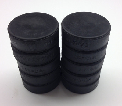 Official NHL Hockey Pucks - 10 Pack of Black Hockey Practice Puck ...