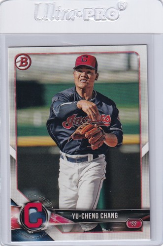 2018 BOWMAN PROSPECTS RC YU CHANG CLEVELAND INDIANS ROOKIE BASEBALL ...