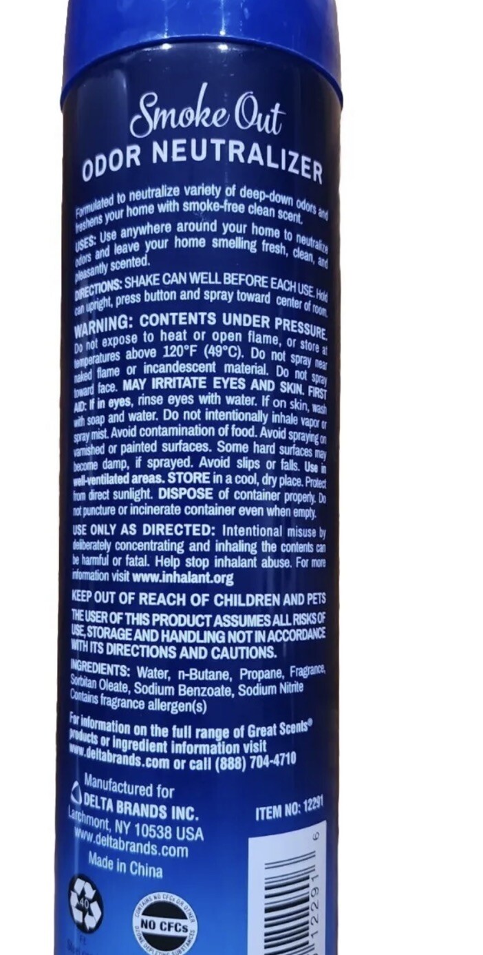 Great Scents Odor Neutralizer SMOKE OUT Air Freshener Spray 6.5oz ea ...