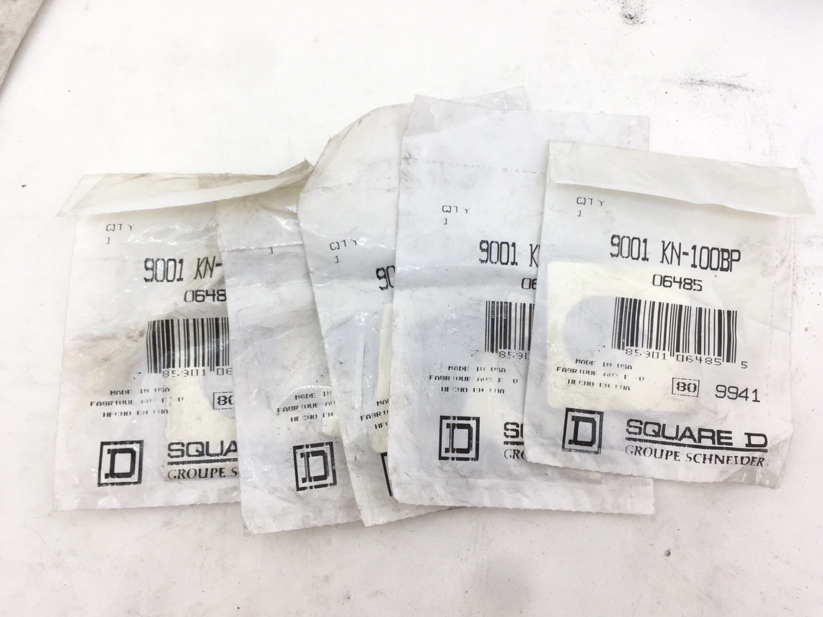 Lot of 5 NIB Square D 9001KN100BP legend nameplate Black | eBay