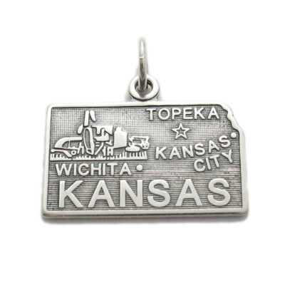 925 Sterling Silver Kansas State Charm | eBay