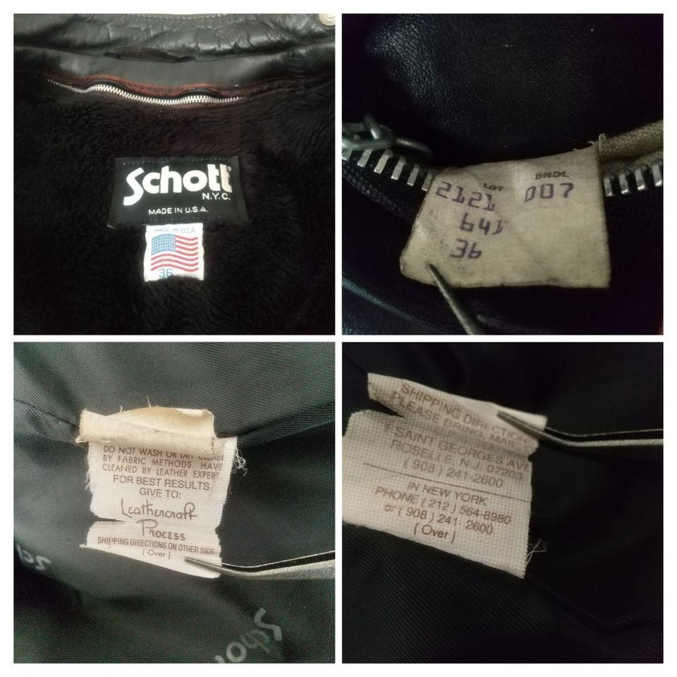 SCHOTT Leather Single Rider Jacket Bore Size:36 Black From Japan ...