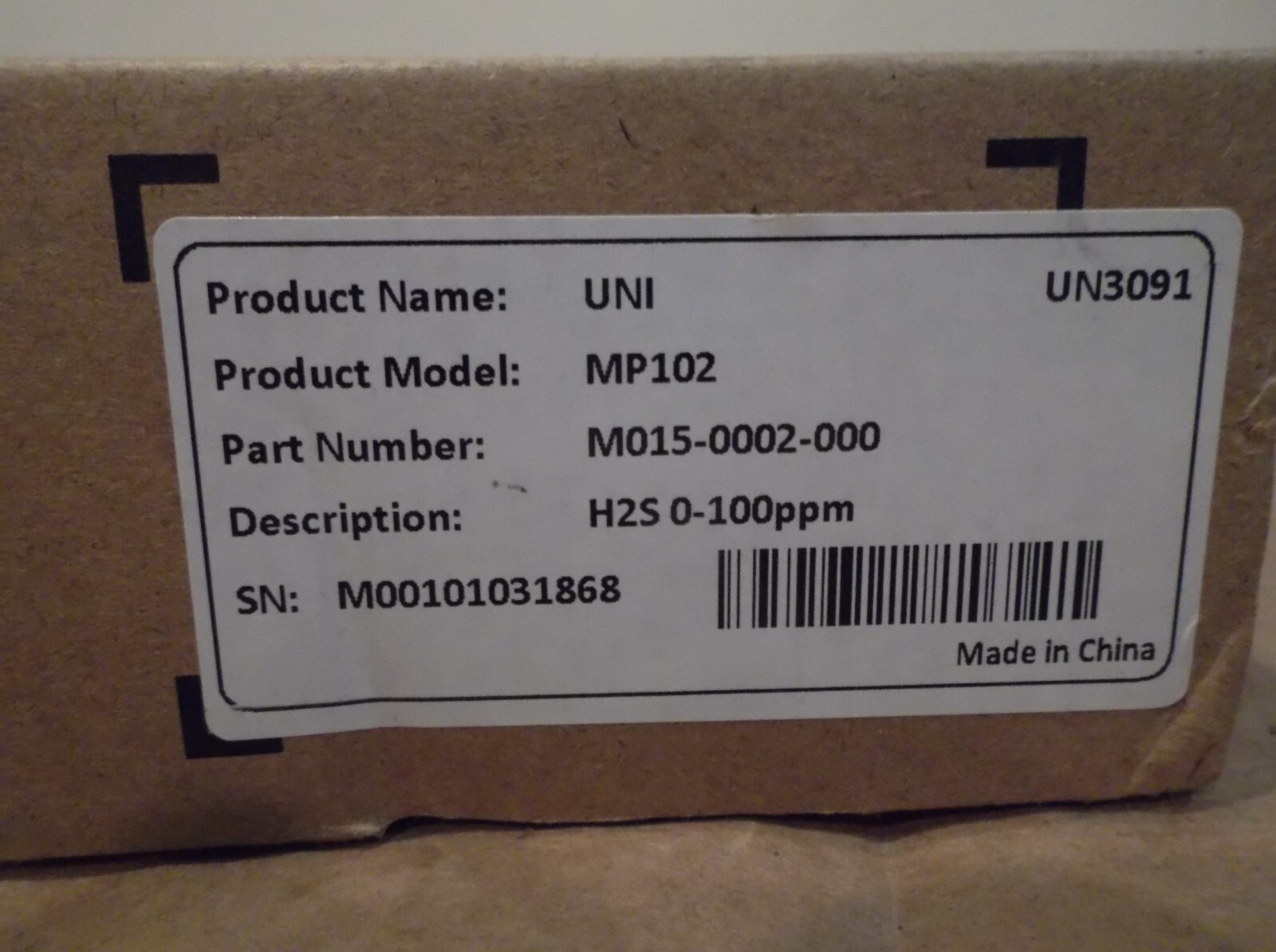 MPOWER ELECTRONICS MP102 Uni 321 Single Gas Detector M015-0002-000 | eBay