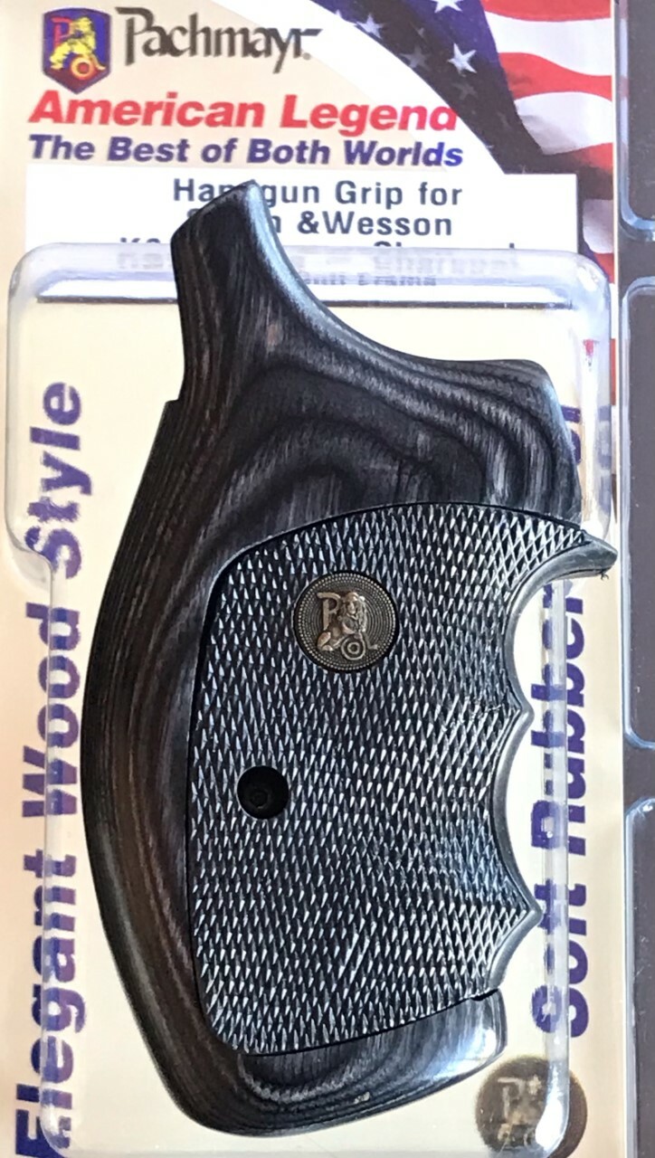 Pachmayr Handgun Grip for Smith & Wesson K-Frame and L-Frame Charcoal ...