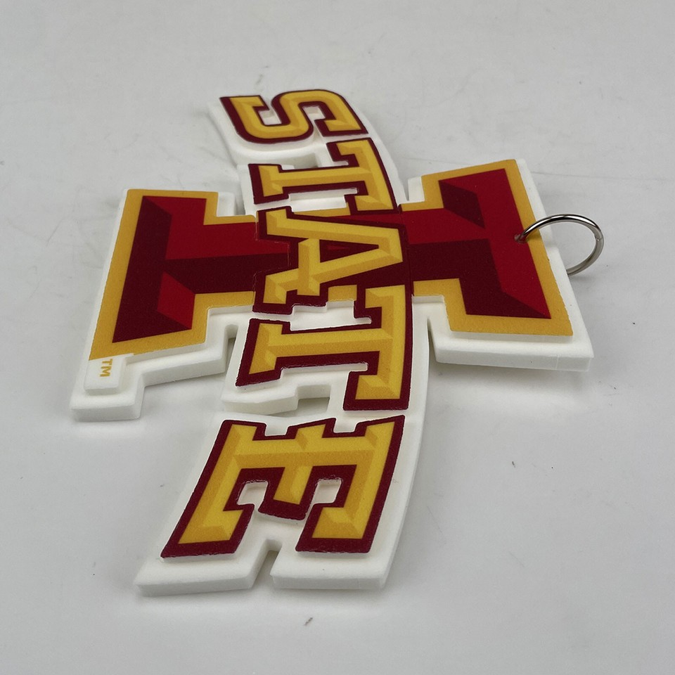 New NCAA IOWA STATE CYCLONES Big Fan Chain GOLD Necklace with Foam LOGO ...