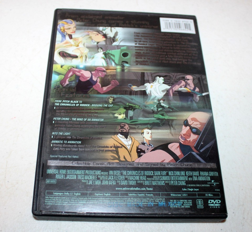Dark Fury - The Chronicles of Riddick (DVD, Animated) Vin Diesel ...