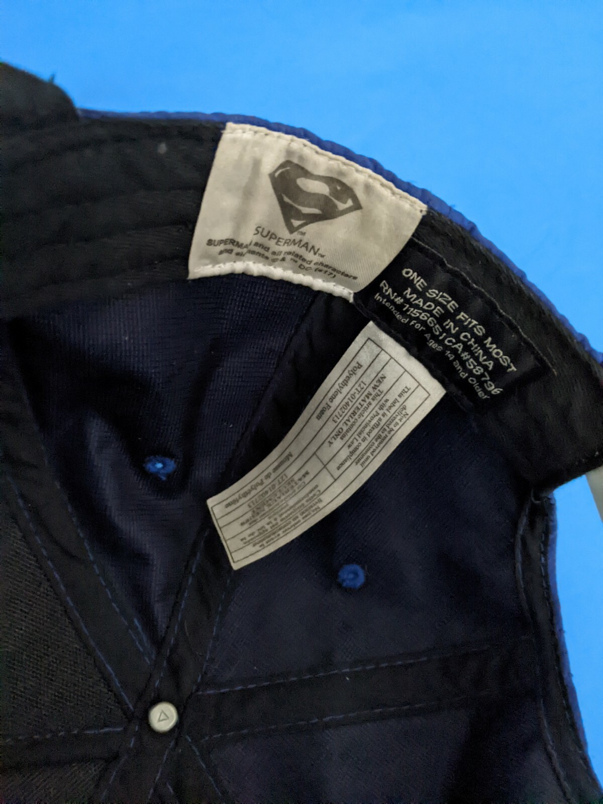 Bioworld Merch Superman Blue Hat Black Logo Original … - Gem