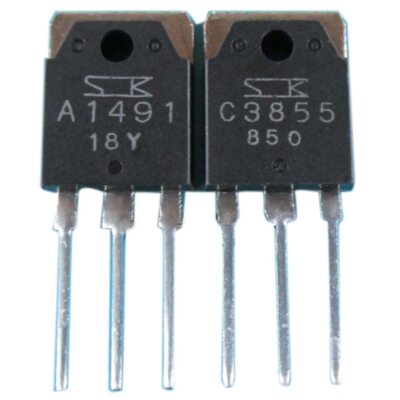 2PCS (1PCS=A1491 1PCS=C3855) 2SA1491 2SC3855 TO-3P integrated circuit ...
