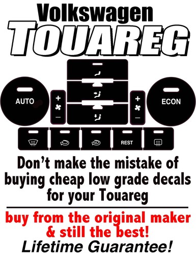 Fits 2004–2009 VW Volkswagen Touareg Climate Control Black Button ...