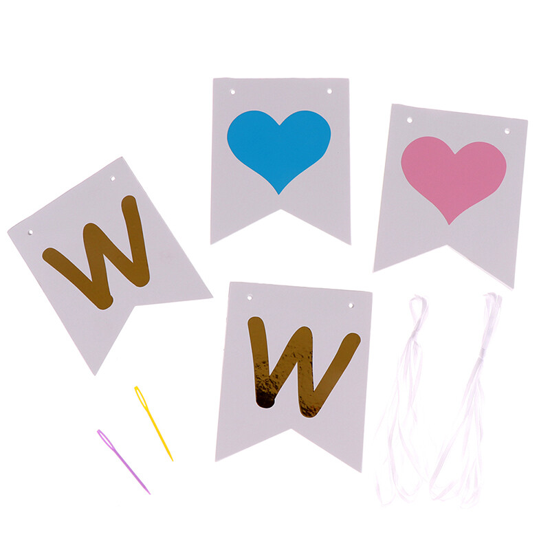 Birthday Decoration Welcome Baby Banners Paper Flags Baby Shower ...