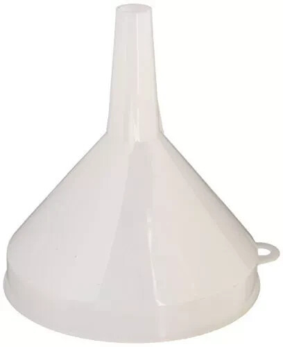 Winco Plastic Funnel, 4 1/4-Inch Diameter, White, Medium, Portable ...