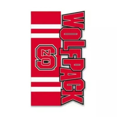 *OPEN FLAG* NCAA North Carolina Wolfpack APPLIQUE SCULPTED Garden Flag ...