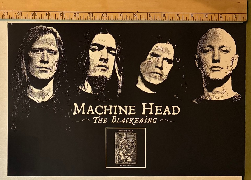 MACHINE HEAD the blackening Promo POSTER rolled 2-sided 2007 thrash METAL 11x17" | eBay