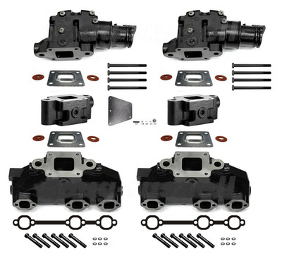 Mercruiser 4.3 V6 Dry Joint Exhaust Manifold riser 3" Spacer 864612T01 ...