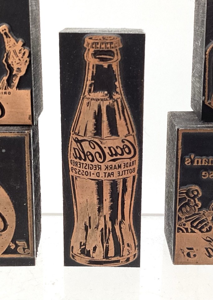 Rare Lot Of 6 Coca-Cola Letterpress Printing Blocks - Wood & Copper | eBay