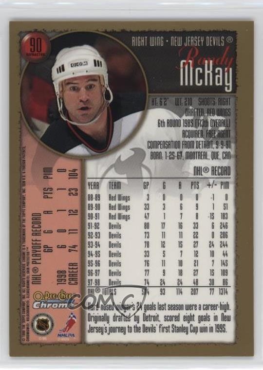 1998-99 O-Pee-Chee Chrome Refractor Randy McKay #90 | eBay