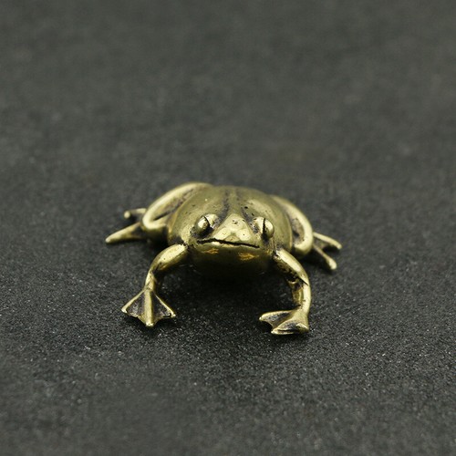 Solid Brass Frog Figurine Small Statue Animal Figurines Toys House ...