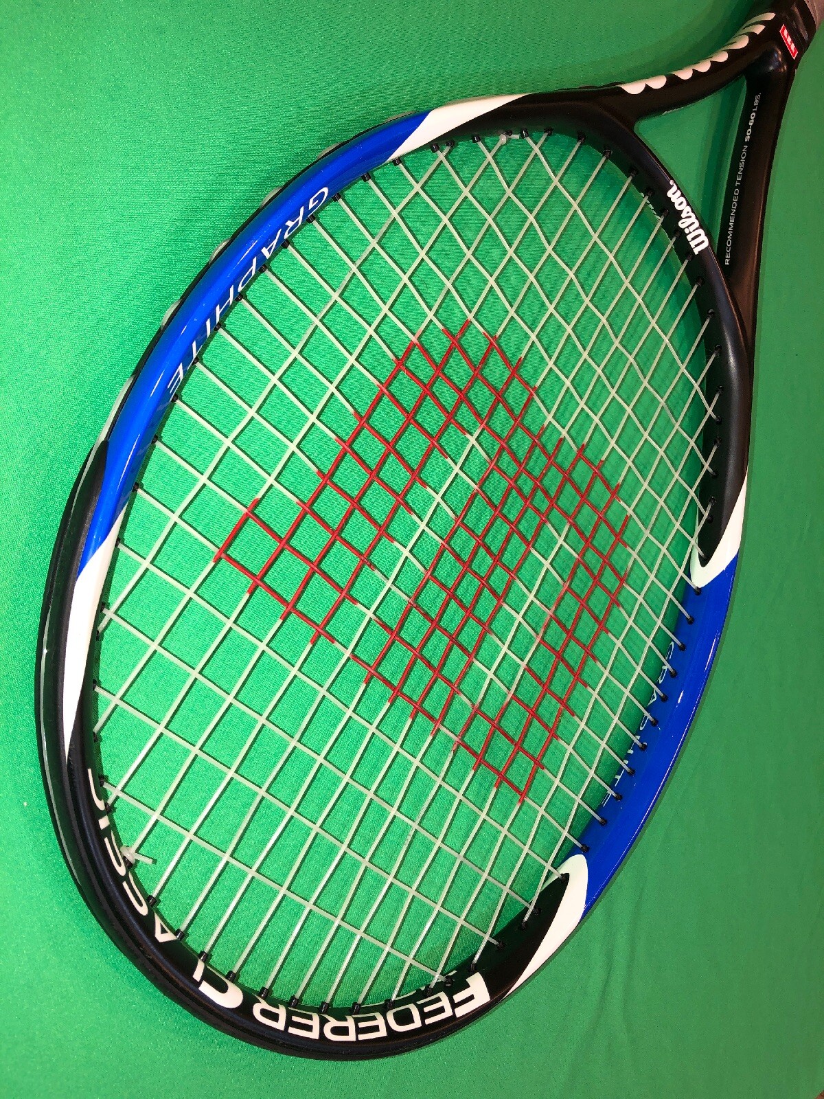 Wilson Federer Classic Graphite Oversize Tennis Racquet 4 3/8” Free ...