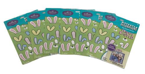 LOT OF 6 PACKS Hallmark EASTER BUNNY EARS Moveable Decorations - Stick ...