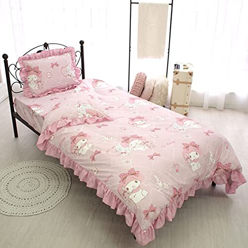 Sanrio My Melody Bed Sheets Set Duvet Cover, Fitted Sheet & Pillow Case ...