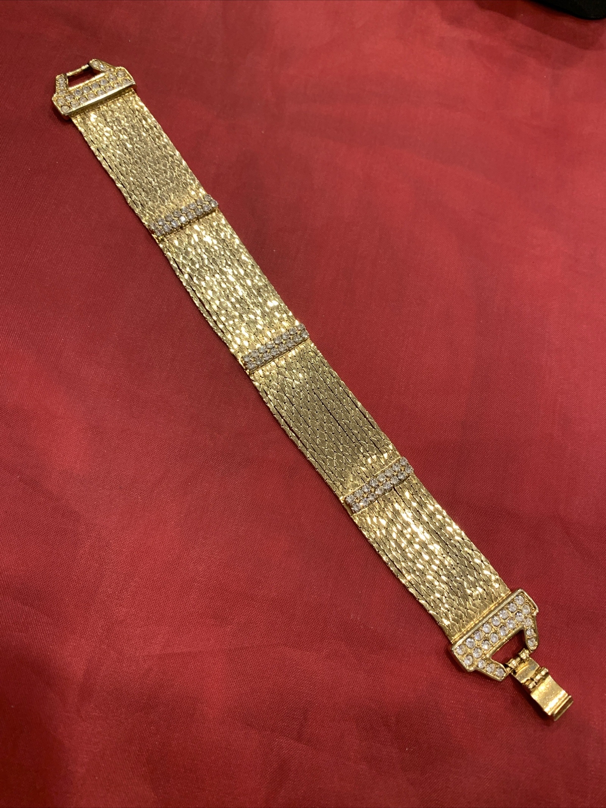 Vintage Nolan Miller Glamour Collection Star Luster Bracelet W Crystal ...