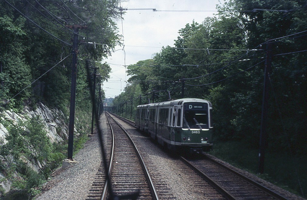 Transit Slide - Boston T Subway #3463 LRV Car Riverside Line Newton ...