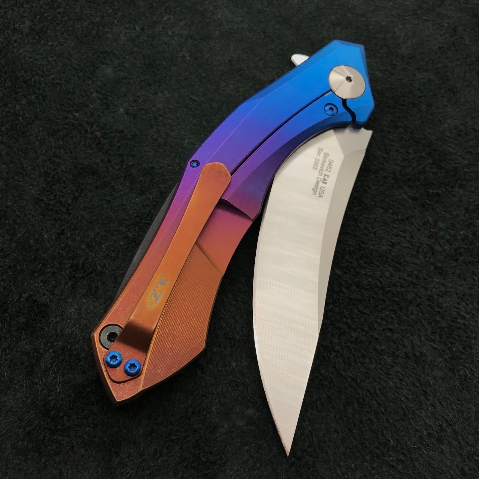 Zero Tolerance ZT 0462 Folder ZT0462 20CV Steel w/ Carbon Fiber w/ Wyo ...