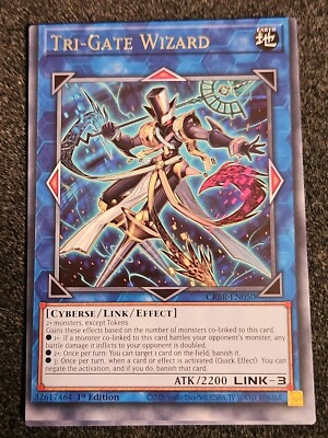 *Misprint* Yugioh Tri-Gate Wizard CRBR-EN050 Rare 1st Edition Miscut | eBay