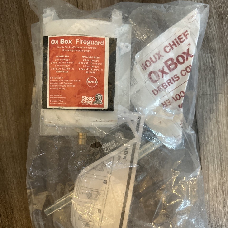 Fire-Rated OxBox Ice Maker Outlet Box with MiniRester Water Hammer ...