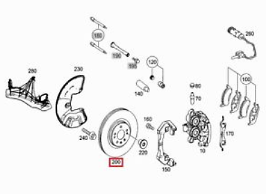 MERCEDES-BENZ M-KLASSE W166 Bremsscheibe vorne 16 A1664211500 NEUES ...