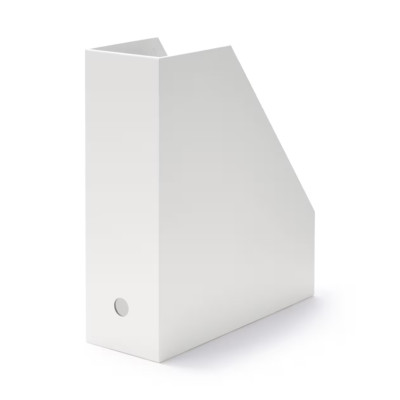 MUJI Hard paper stand file box, wide, A4 size, white gray | eBay