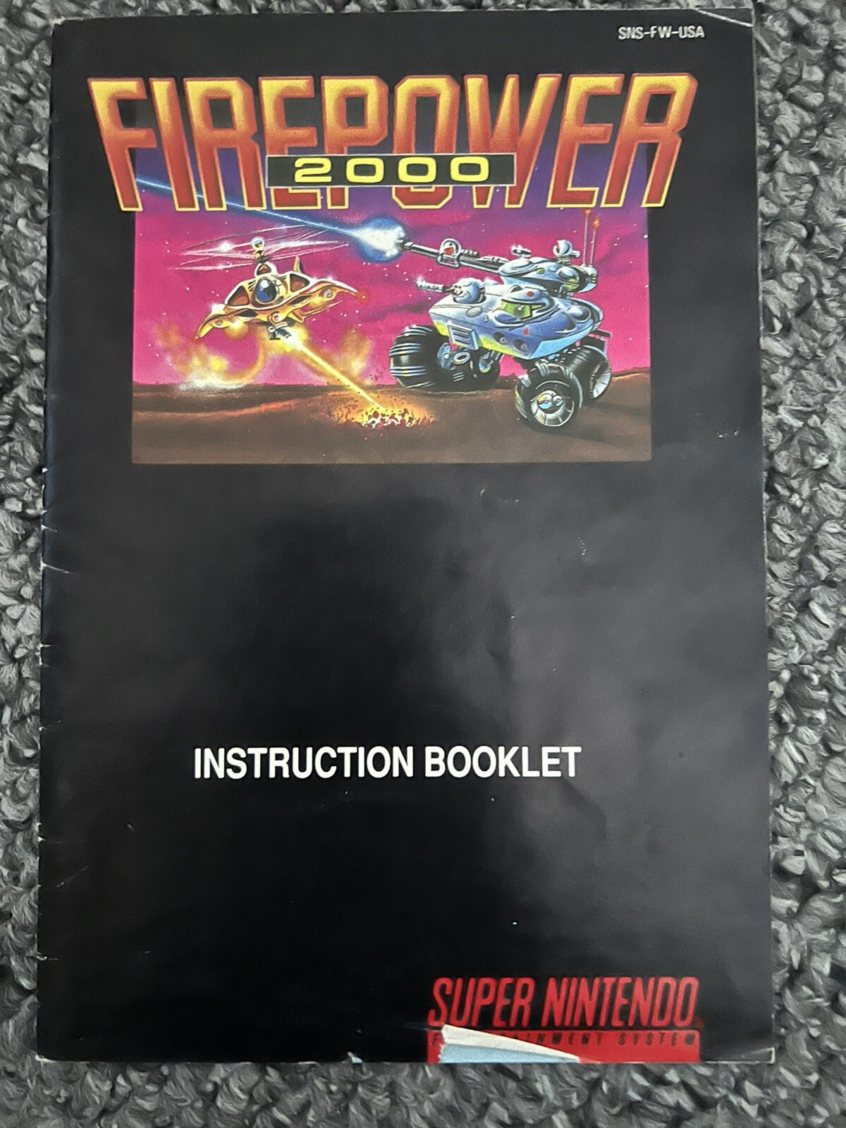 Firepower 2000 SNES / super Nintendo. NTSC V.Rare,Boxed. Fire Power2000 ...