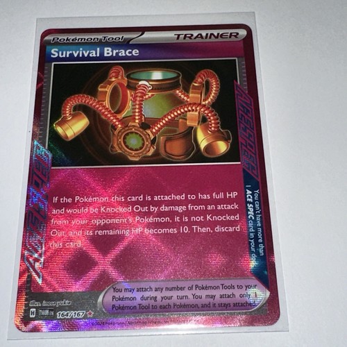 Pokemon SURVIVAL BRACE 164/167 - Twilight Masquerade - ACE SPEC HOLO ...
