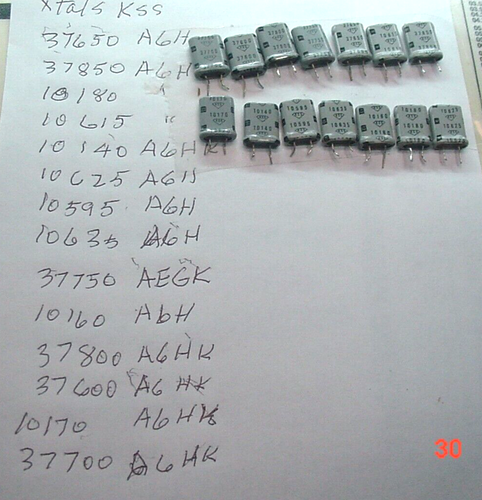 KSS OS 1- 14 Ham Radio Mil Industrial 10/37 Mhz RF Crystals 3/16" Space ...