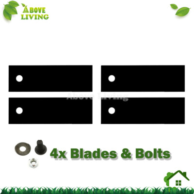 4 X Blades & Bolts Set For 30" & 38" Cut Rover Catcher Lawn Mowers ...
