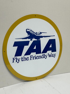 TAA SIGN TRANS AUSTRALIAN AIRLINES 560 MM DIAMETER METAL SIGN | eBay ...