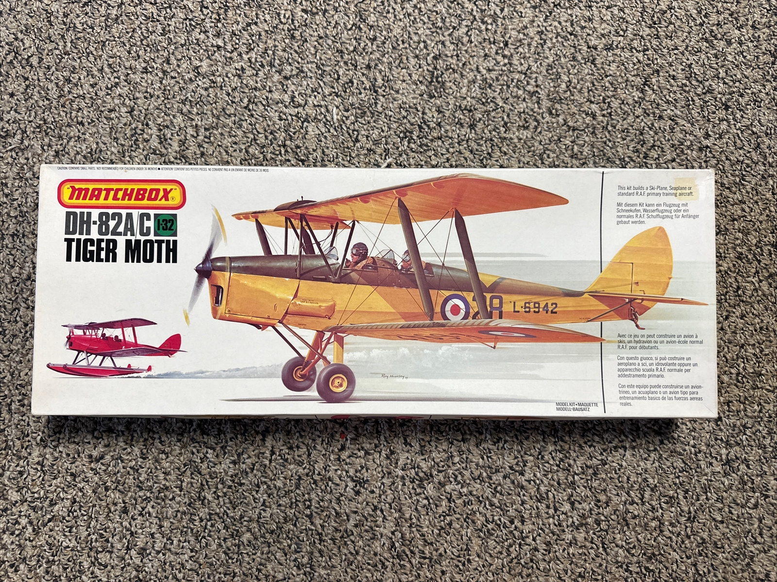 1/32 Scale Matchbox, DH-82A/C Tiger Moth Airplane Model Kit, #PK-505 BN ...
