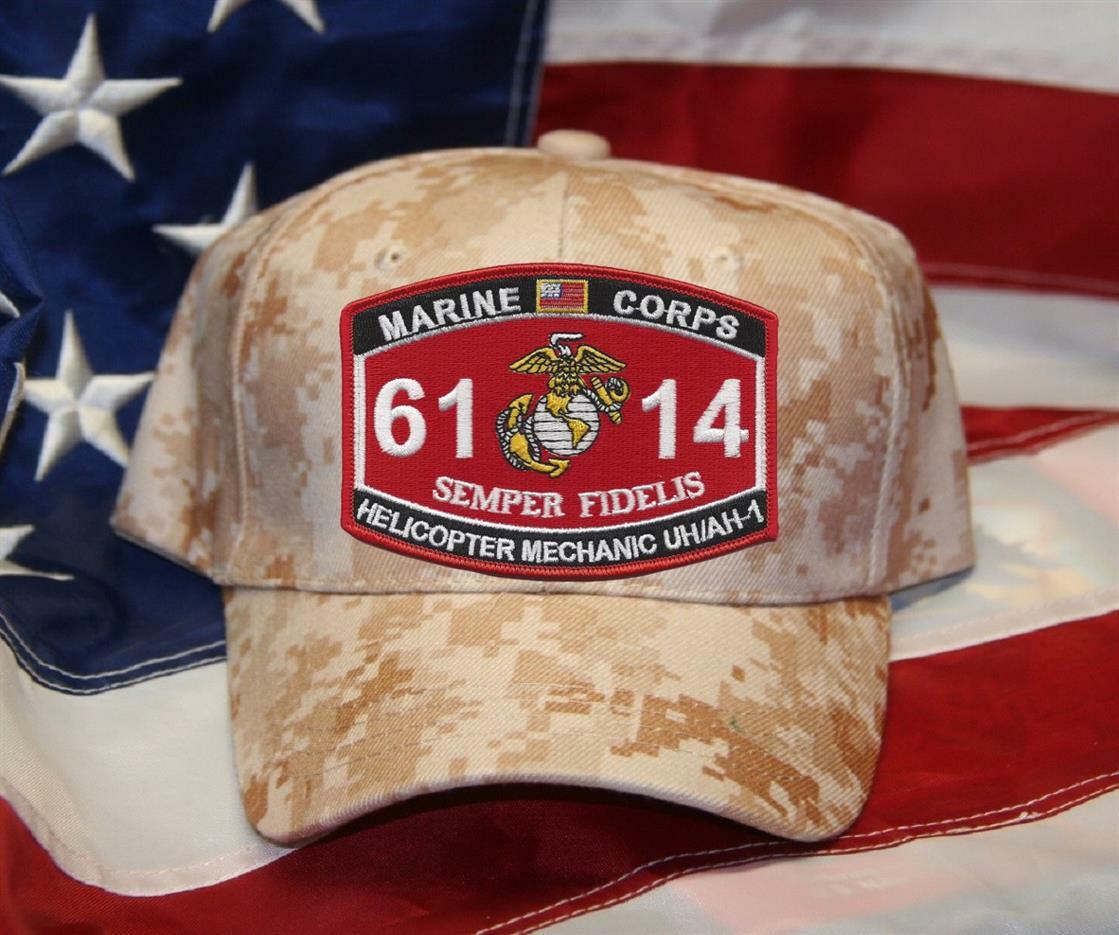 MOS 6114 HELICOPTER MECHANIC UHAH-1 HAT PATCH CAP MARINES | eBay