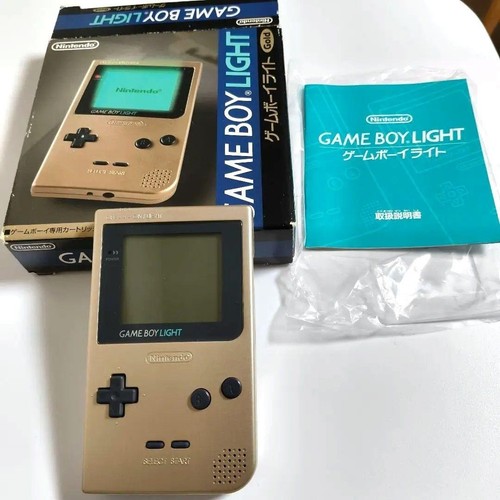 Nintendo Game Boy Light Gold MGB-101 Console with Box Japan Handheld ...