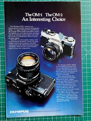Olympus OM-1 Kamera OM-2 Camera Original 1976 Vintage Werbung Reklame ...