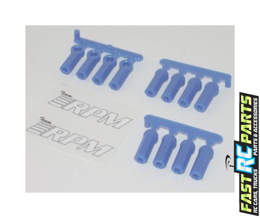 HPI Nitro Rush EVO RPM R/C Products Rod Ends:Long Shank 4-40 12 Blue ...
